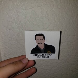 Twilight Charlie Swan Fan Club Die Cut Glossy Sticker, Die Cut Twilight ...