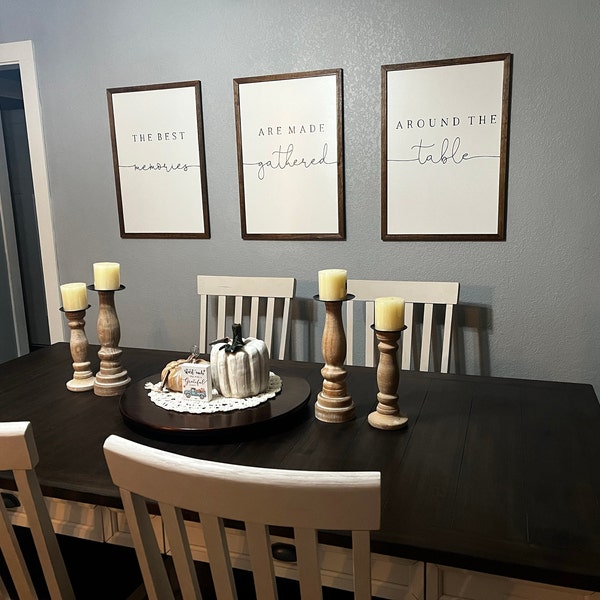 Farmhouse Kitchen Signs Set - Dining Room Wall Decor - Etsy