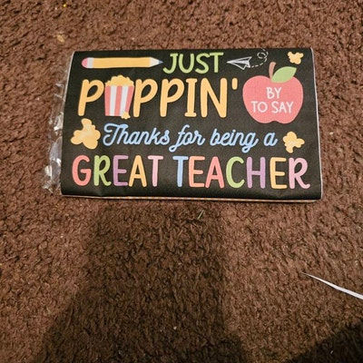 Retro 80s Themed Teacher Appreciation Week Gift Tag, Neon, Educators ...