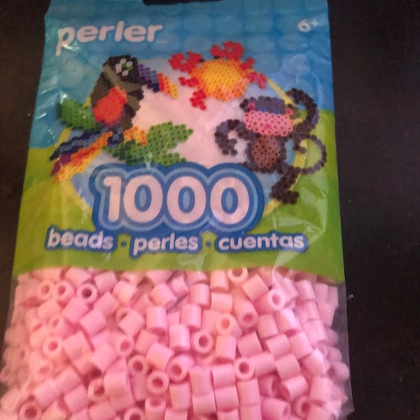 1000 Perler Beads, Melting Beads, Bulk Lot, Red Perler Beads, Pink ...