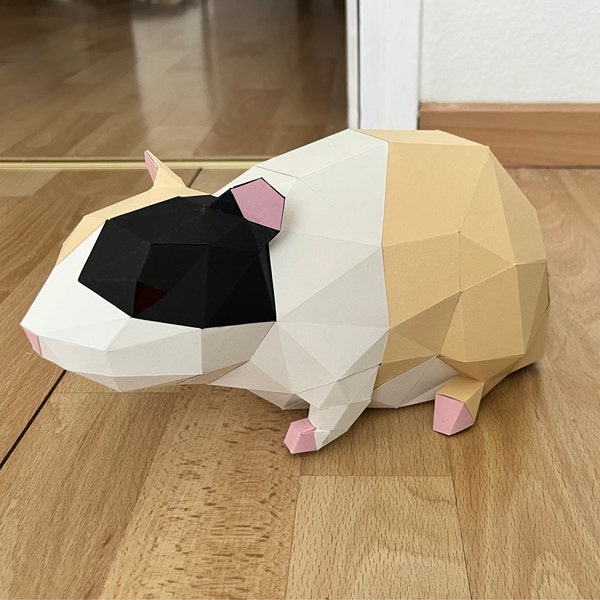 Hamsters Paper Craft, Digital Template, Origami, PDF Download DIY, Low ...