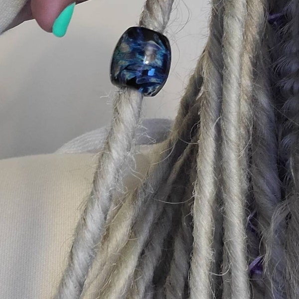 Dreaded Storm.. Handmade Lampwork Glass Beads Dreadlock Dread 5mm, 8mm ...