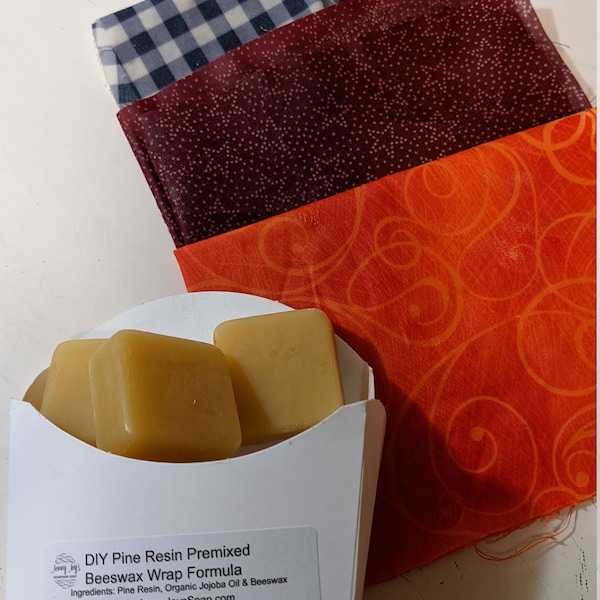 DIY Beeswax Wrap Kit: Pine Resin, Zero Waste Food Storage - Etsy
