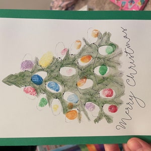 Digital Download Fingerprint Christmas Tree Craft, Preschool Craft ...