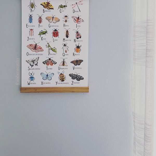 Insect Alphabet Print, Nursery Wall Art, Bugs Print, Children's Prints ...