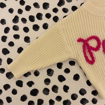 Custom Name Sweater, Personalised, Hand-embroidered Jumper, Baby Shower ...