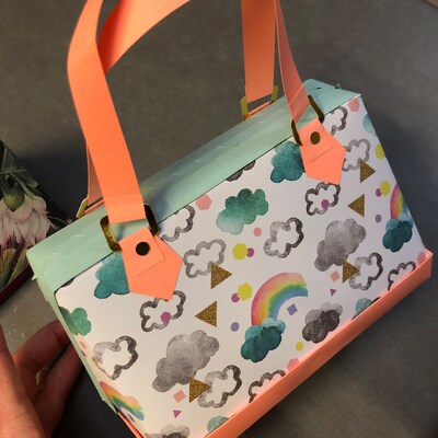 Paper Handbag With Tear Strip Opening. Instructions, SVG and Coreldraw ...