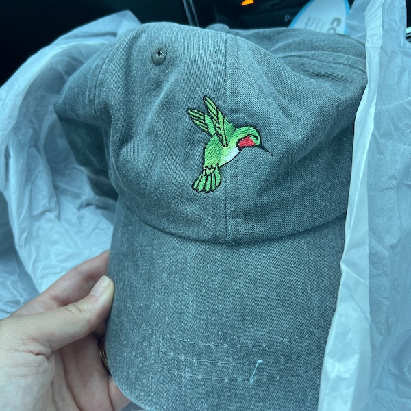 HUMMINGBIRD Hat - One Embroidered Men Women Wildlife Bird Cap - Price ...