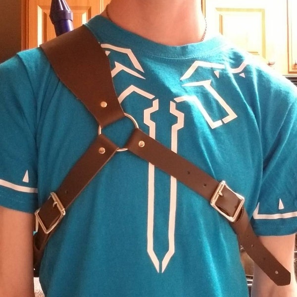 Leather Back Sword Strap, Harness Scabbard Holder - Medieval LARP ...