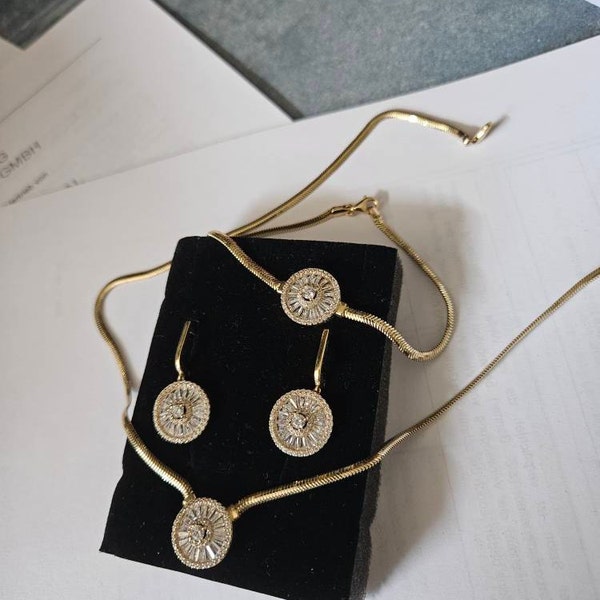 Palm Franco Chain Necklace, 14K Real Gold Wheat Foxtail Curb Choker ...