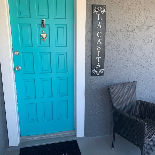 Bienvenidos Welcome Sign - Spanish Welcome Sign - Porch Leanerfront ...