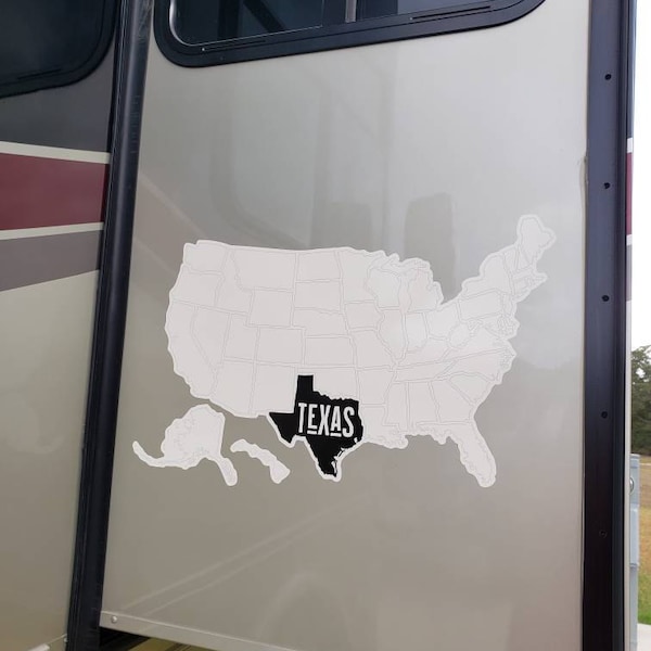 USA Decal - Sticker Travel Map for Rv's and Campers - Etsy