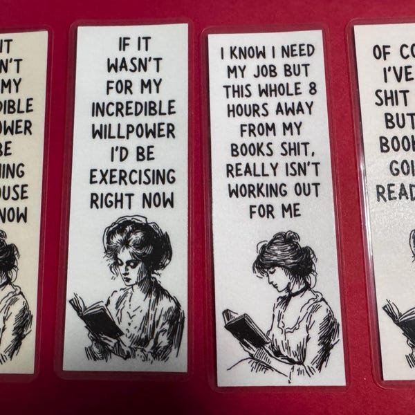 Funny Bookmarks - Sarcastic Bookmarks - Book Lover Gift - Laminated ...