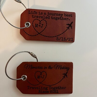 Retirement Gift, Leather Luggage Tags Teacher Retirement Class Gift ...