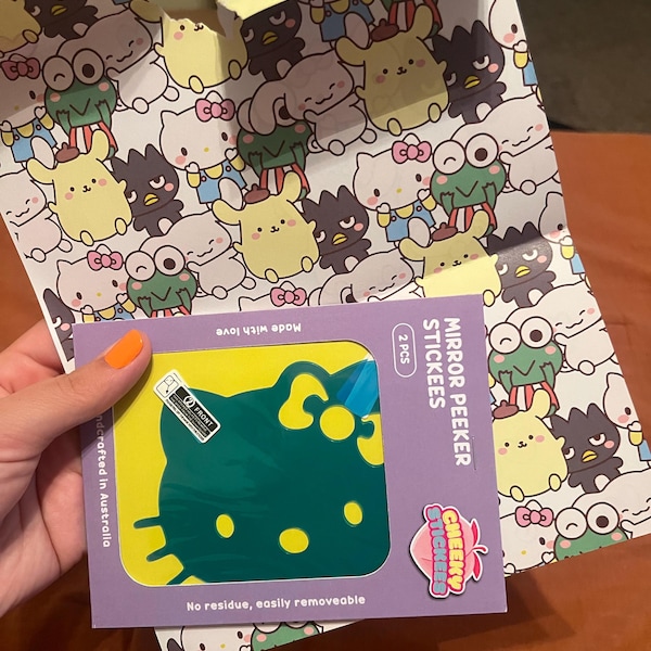 Love Heart Mirror Peeker | 2pcs | Kawaii | Mirror Sticker | Anti Rain ...