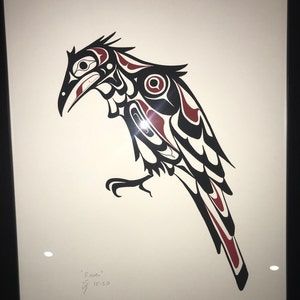 Raven Formline Art - Northwest Coast Style - Handmade Screen Print ...