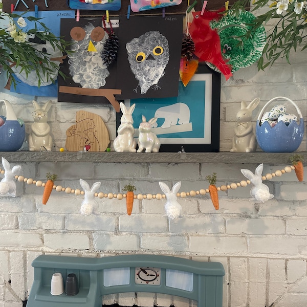 Easter Garland, Bunny Garland, Egg Garland, Spring Decor, Pastel Color ...