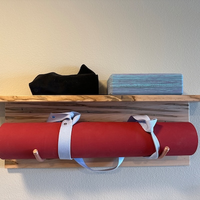 Yoga Mat Rack, Gym Mat Storage, Yoga Mat Holder With Shelf, Fitness and ...