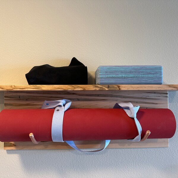 Yoga Mat Rack, Gym Mat Storage, Yoga Mat Holder With Shelf, Fitness and ...
