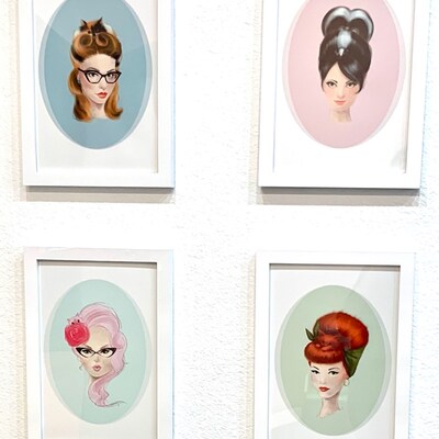 Bongo Baby Beatnik Girl Tshirt Pink Print - Etsy