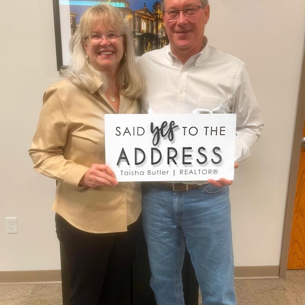Personalized Said Yes to the Address Sign, Realtor Sign, Real Estate ...