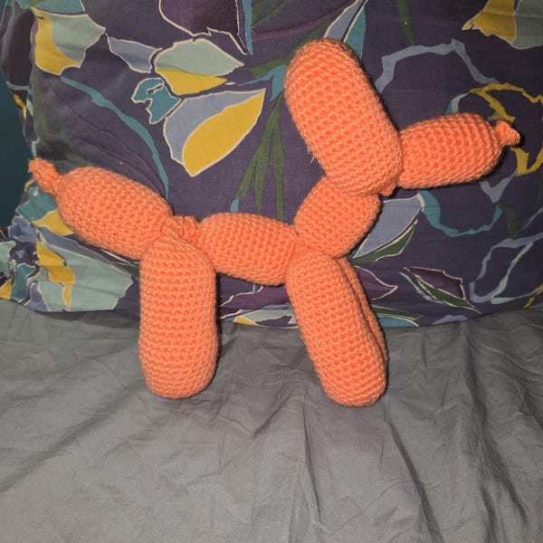 Crochet Pattern Balloon Dog, Balloon Dog Amigurumi, Crochet Balloon Dog ...