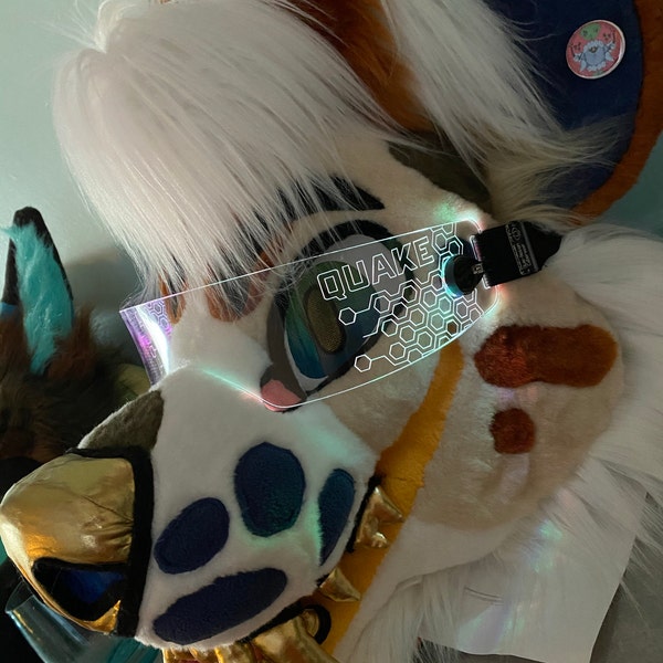 The Original Illuminated Cyberpunk Cyber Goth Fursuit Visor Deus-hex ...