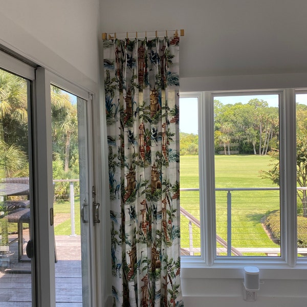 Acrylic Lucite Rectangular Curtain Rod Set- Gold - Includes Drapery ...