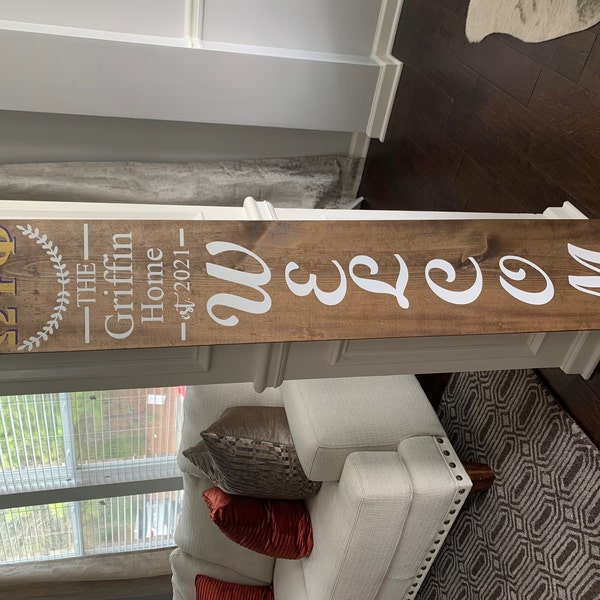 Custom Sign, Last Name Sign, Personalized Sign, Vertical Sign, Name ...