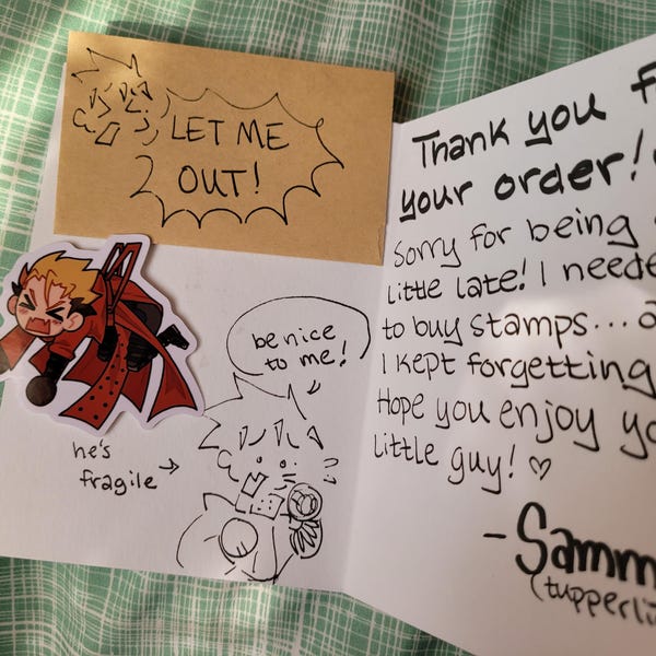 Hanging Vash Sticker ; Trigun Stampede / Trigun Maximum Inspired Vinyl ...