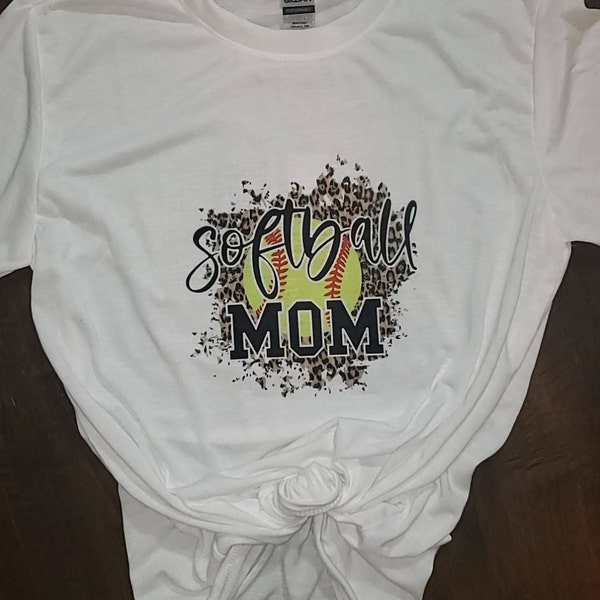 Softball Mom Cheetah Print PNG – Sublimation Design (digital Download ...