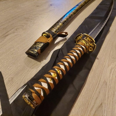Handmade Yamato Katana Real, Hand Forged Yamato Cosplay Replica 1095 ...
