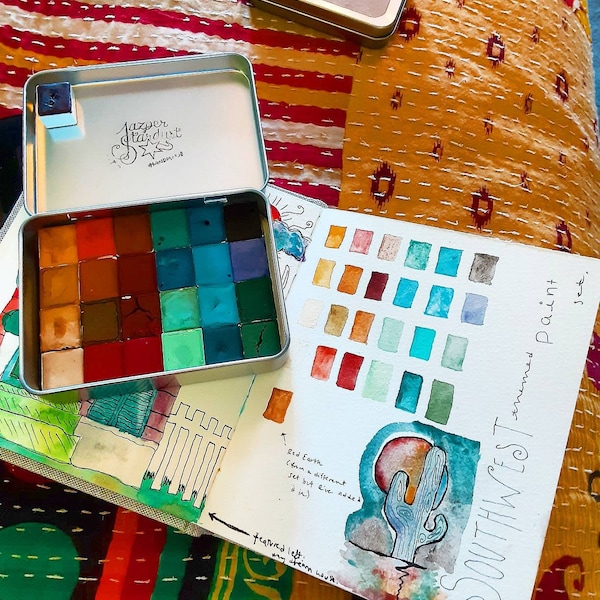 24 Southwest Landscape Set Artisan Handmade Watercolour Paint Set - Etsy