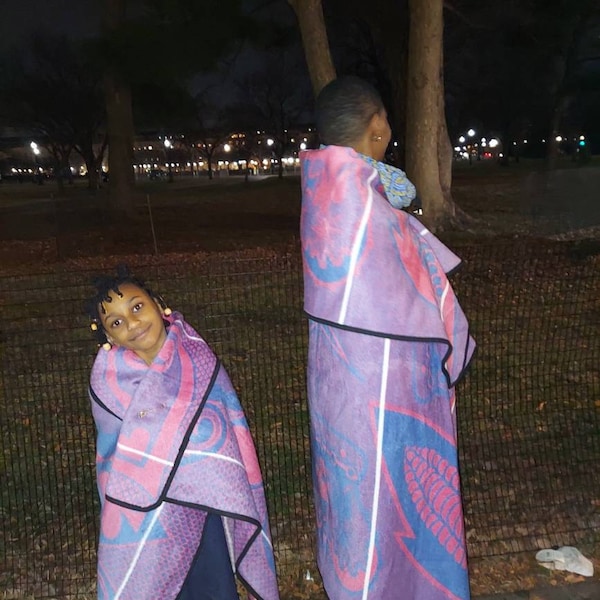 Basotho Blanket - Poncho-shawl (red) - Etsy