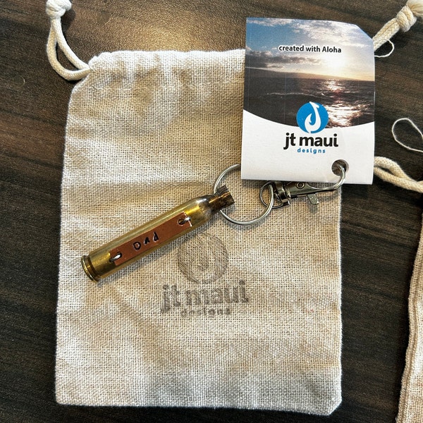 Personalized Recycled Bullet Keychain, Shell Casing Gift for Dad ...