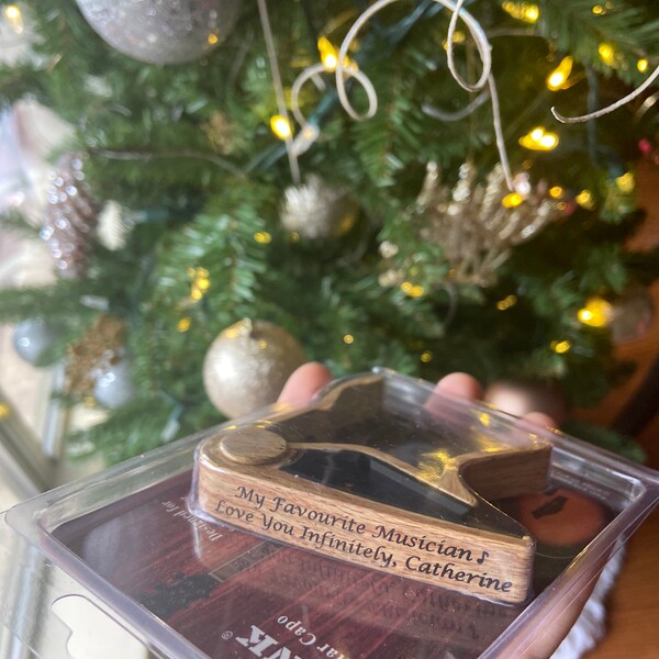 PERSONALISED Guitar Capo -wood Effect - Birthday, Anniversary, Musician ...