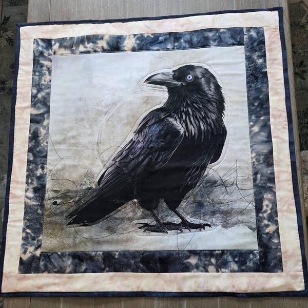 The Raven Fabric Panel, Quilt Panel, Quality Quilting Cotton Fabric ...
