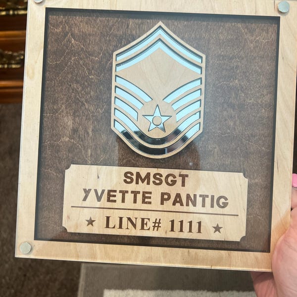 Air Force Promotion Gift Plaque, Military Promotion Gift for Officer or ...