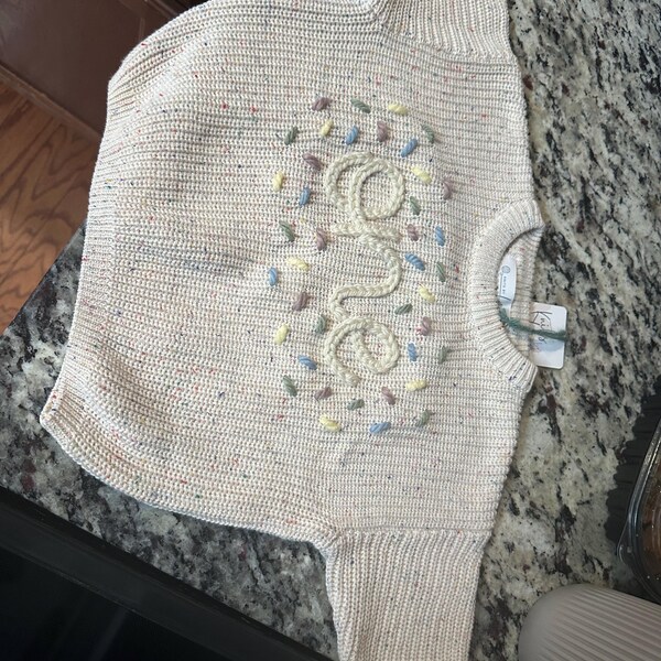 Hand Embroidered Sweaters, Hand Embroidered Rainbow Sweater, Ready to ...