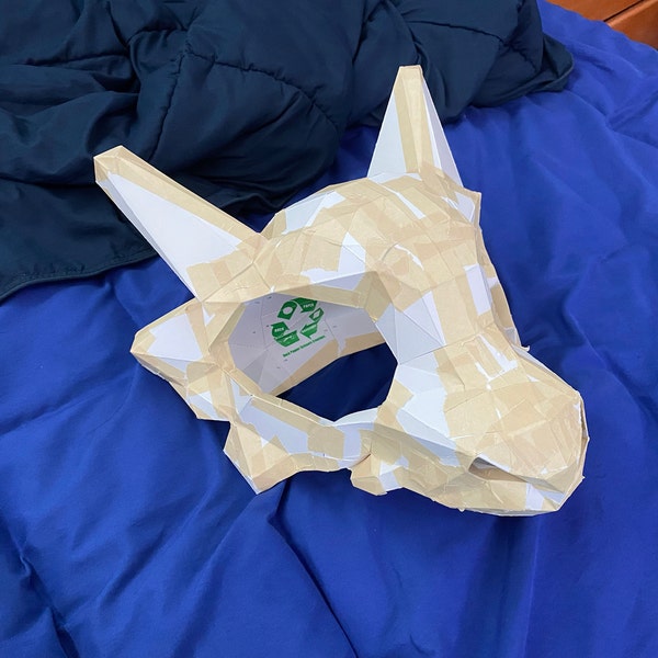 DIY Cubone Paper Mask - Etsy