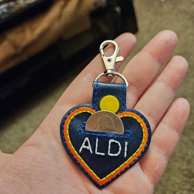 ALDI Quarter Keeper Key Chain, Lover Aldi Quarter Holder Key Fob, Coin ...