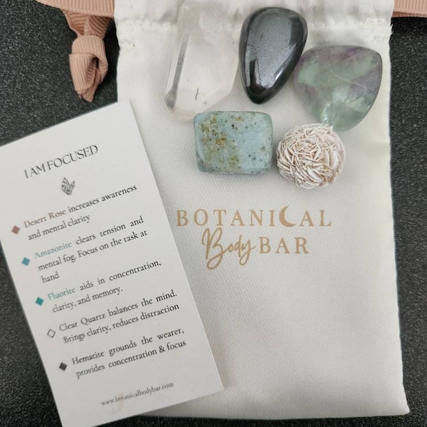 I Am Worthy | Positive Affirmation Crystal Set | Pocket Stones ...