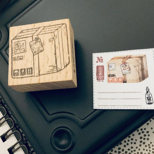 Wan Studio Stamp Storage Box | Rubber Stamp Organizer, Desk Organizer ...