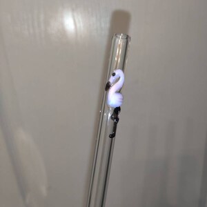 Opal Octopus on White GLASS STRAW Custom Straws Reusable Straws Opal ...