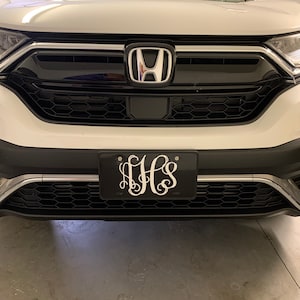 Black License Plate, Monogram Car Tag, Front License Plate Personalized ...