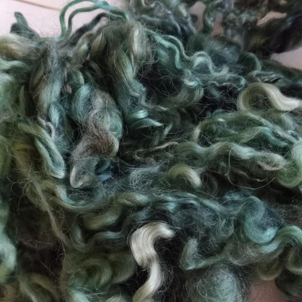Curly Nearly Black Brown Lock Wool | Natural Color | Felting Wool ...