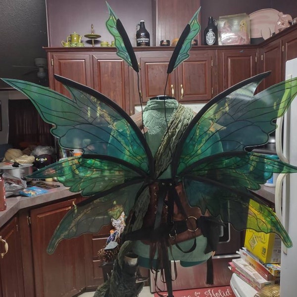 Green Iridescent Fairy Wings: Elf Cosplay Costume, Photography Prop - Etsy