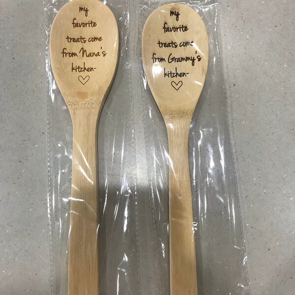 Grandma Wooden Engraved Spoon. Grammy’s Kitchen Spoon. - Etsy