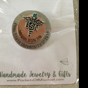 BSN Pins for Nurse Graduation Nursing Pin for Pinning - Etsy