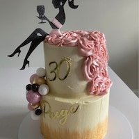 Two Piece Lady With Age Silhouette Cake Topper - Etsy